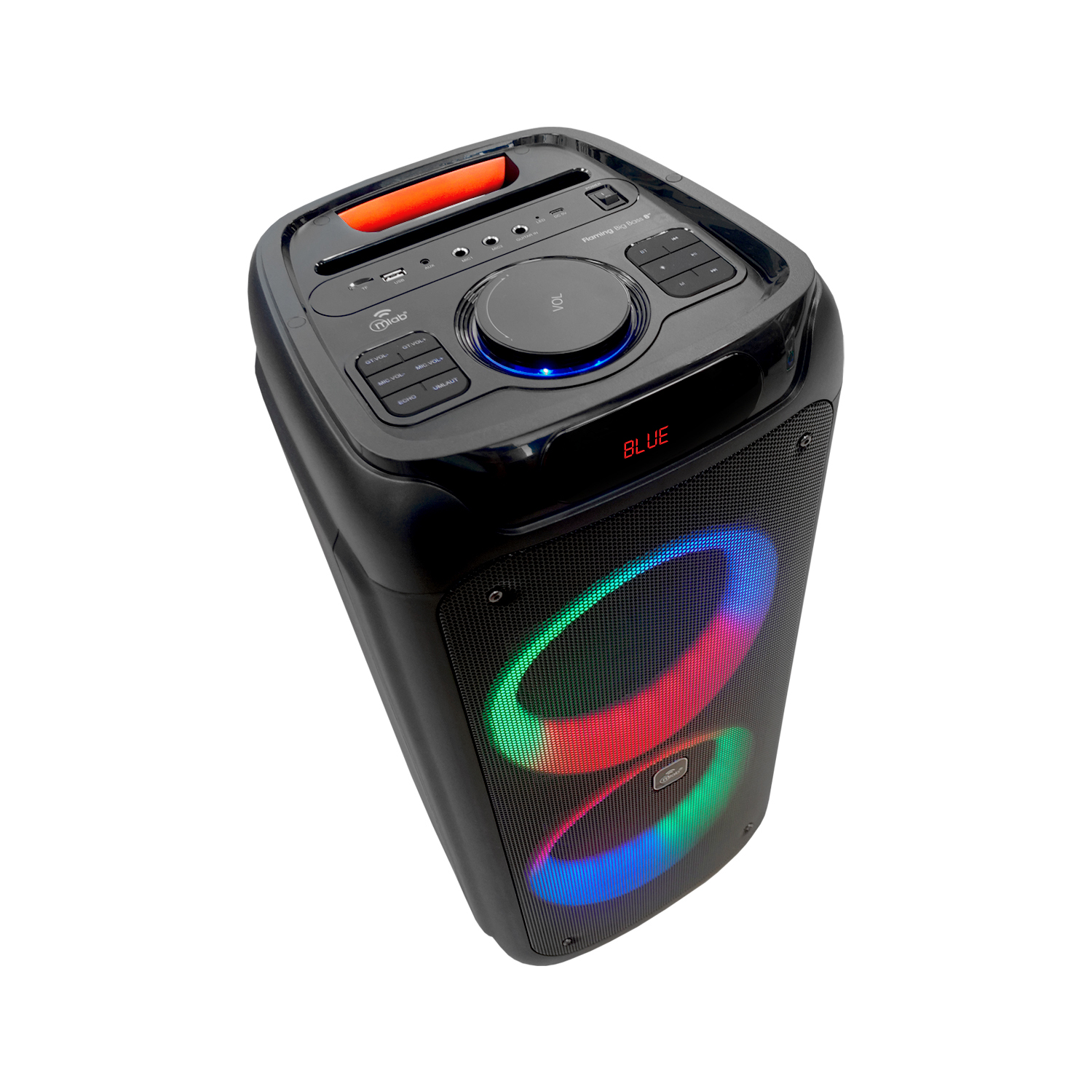 9566 – Flaming Big Bass 8″ Black – Microlab