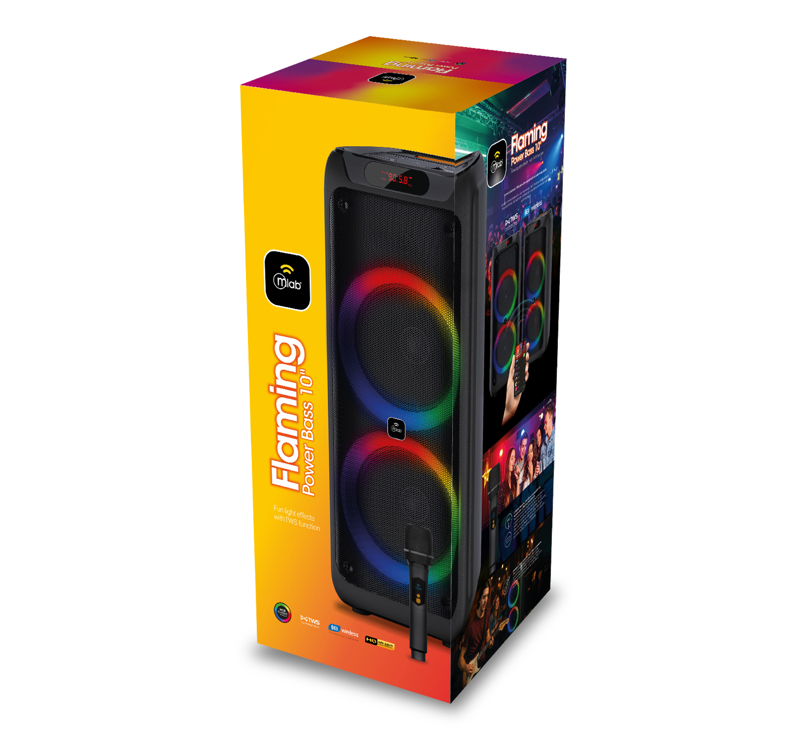 9568 – Flaming Power Bass 10″ Black – Microlab